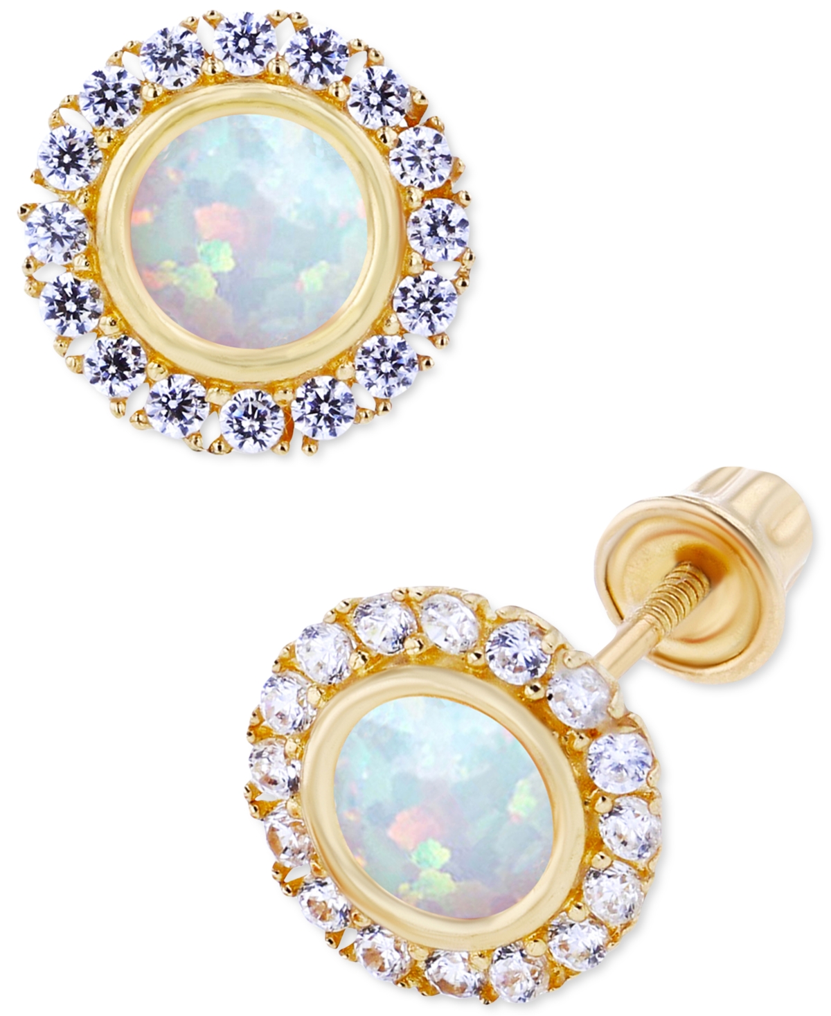 Click here for Lab-Grown Opal (1/5 ct. t.w.) & Lab-Grown White Sa... prices