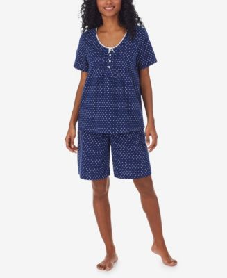Women's Short Sleeve Bermuda Pajama Set, 2 Piece - Macy's