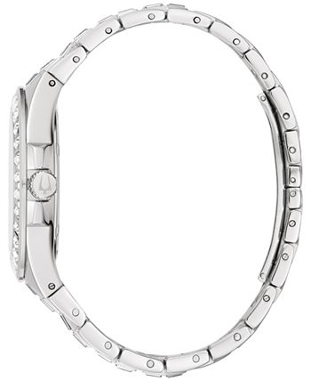 Bulova Men's Phantom Crystal Stainless Steel Bracelet Watch 42mm - Macy's