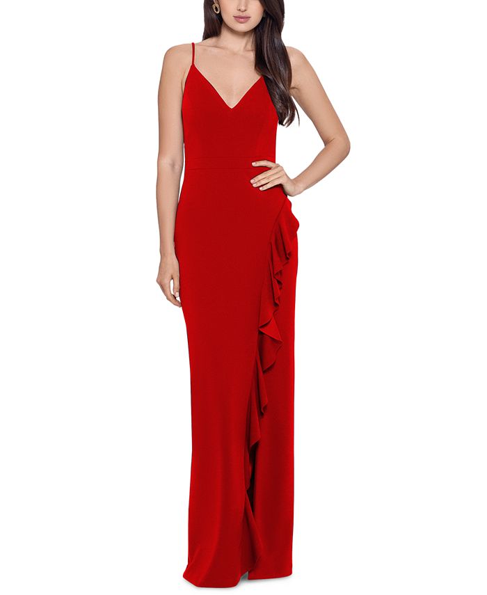 XSCAPE Ruffled Gown - Macy's