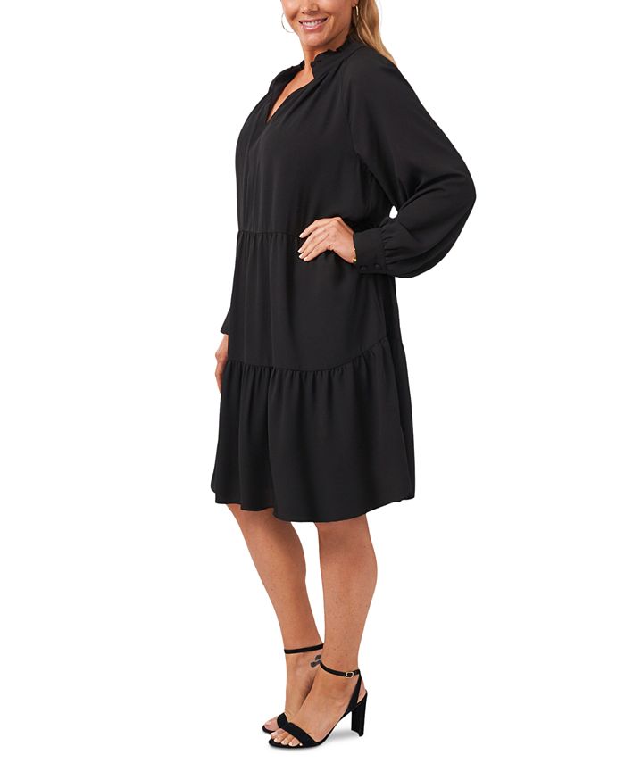 MSK Plus Size Tiered Dress & Reviews - Dresses - Plus Sizes - Macy's