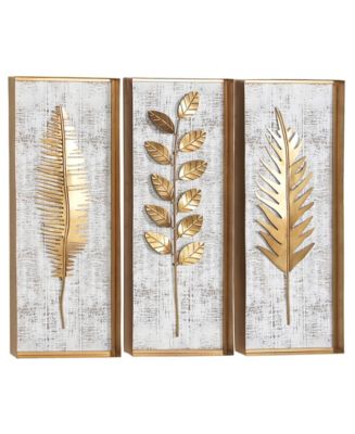 Contemporary Floral Wall Decor, Set of 3 - Macy's