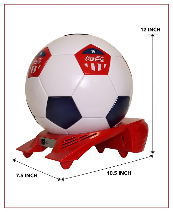 Koolatron Coca-Cola® Soccer Ball 5 Can Mini Fridge, 12V DC/110V AC - Macy's