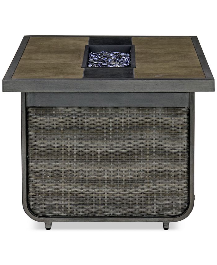 Agio CLOSEOUT! Ellsworth Outdoor Rectangular Fire Pit, Created for Macy ...