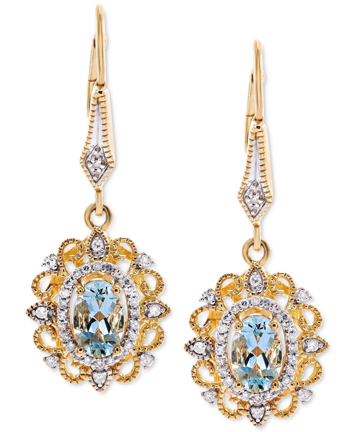 Click here for Aquamarine (3/4 ct. t.w.) & Diamond (1/8 ct. t.w.)... prices
