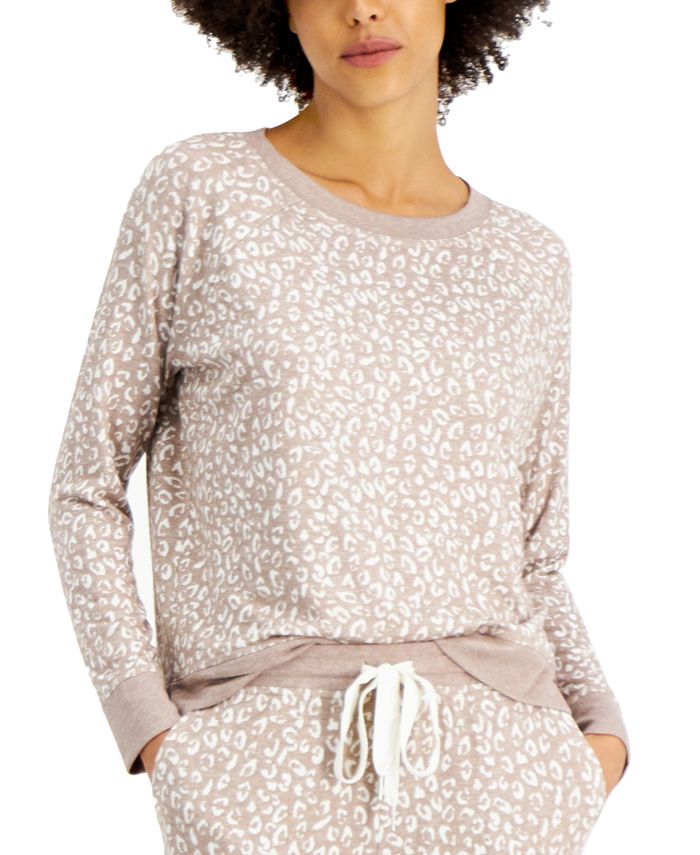Alfani Printed Hacci Pajama Top, Created for Macy's - Macy's