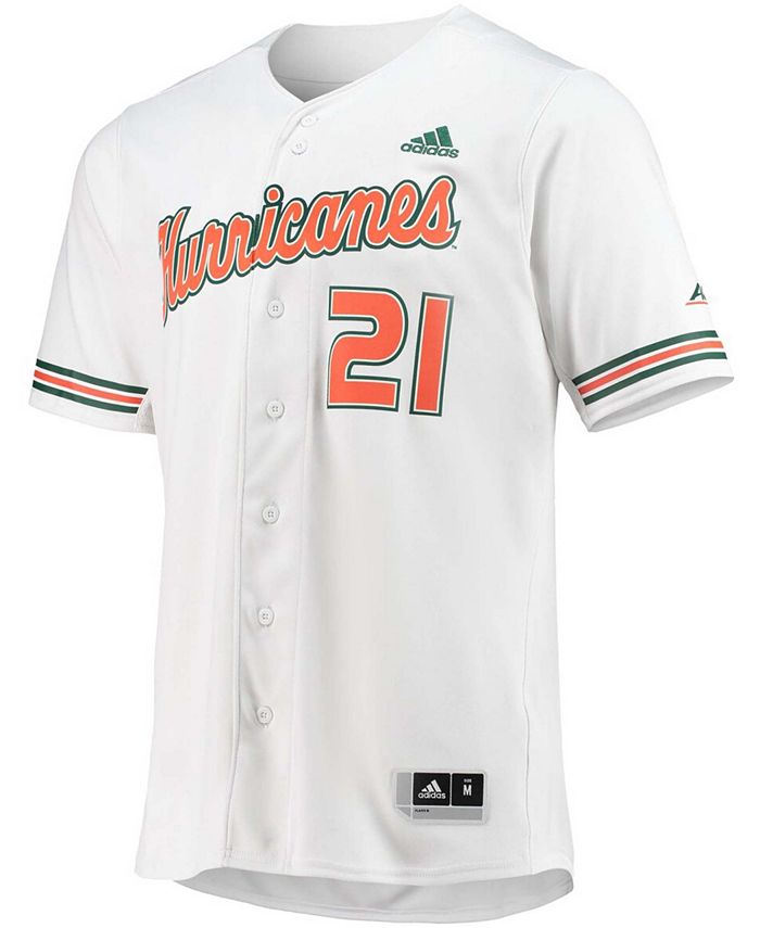 adidas Men's White Miami Hurricanes Replica Baseball Jersey - Macy's