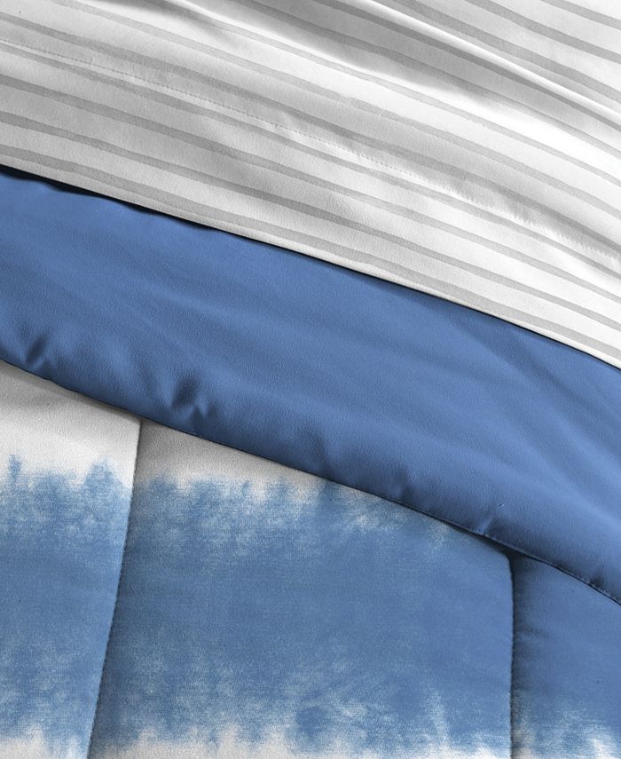Macy's Dream Factory Tie Dye Stripe Full Comforter Set, Set of 5 ...