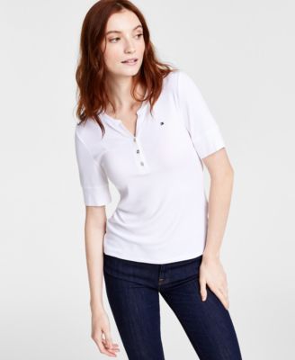 Ribbed Henley Top