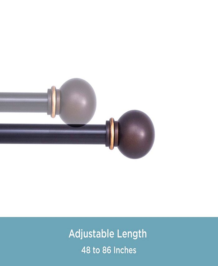 Kenney Alanis Standard Decorative Window Curtain Rod, 48" x 86" - Macy's