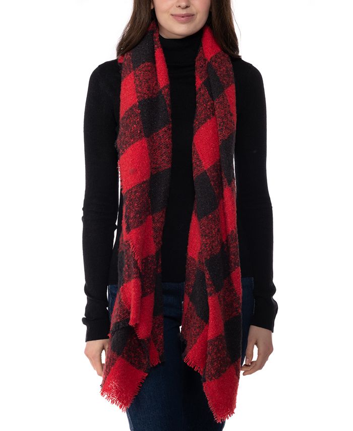 Jenni Buffalo Check Wrap Scarf, Created for Macy's - Macy's