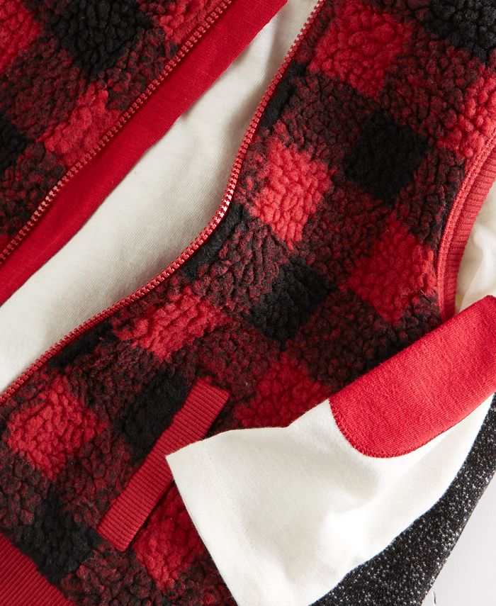 First Impressions Baby Boys Buffalo Check Vest, Shirt and Pants, 3 ...