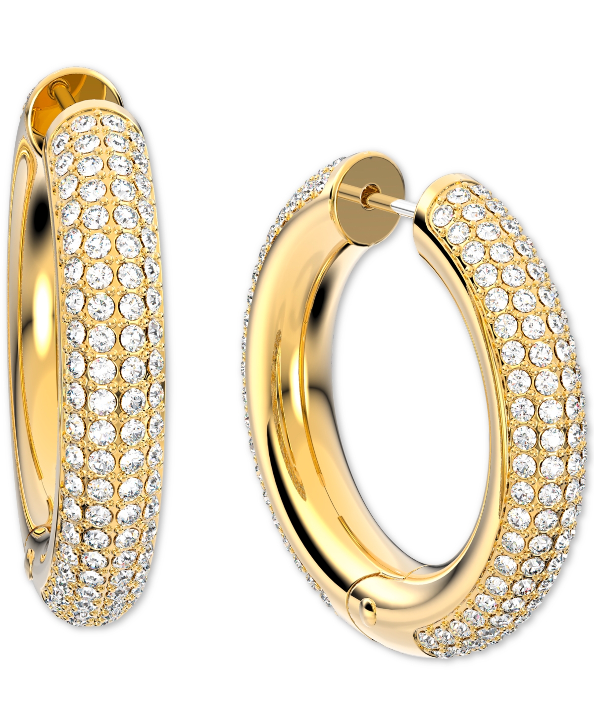 Click here for Swarovski Gold-Tone Pave Hoop Earrings - Gold prices