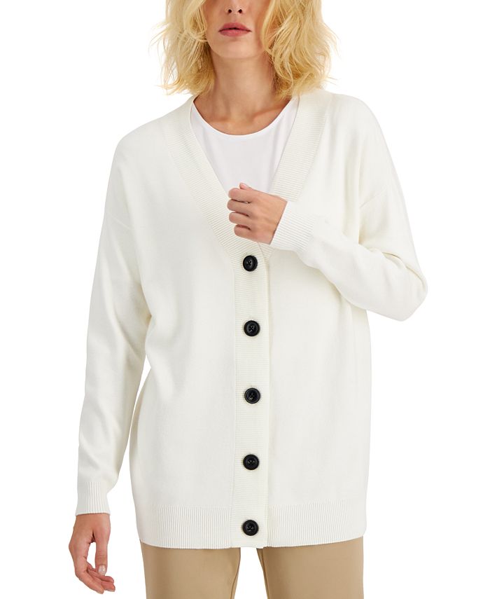 Alfani Button-Front Cardigan, Created for Macy's - Macy's