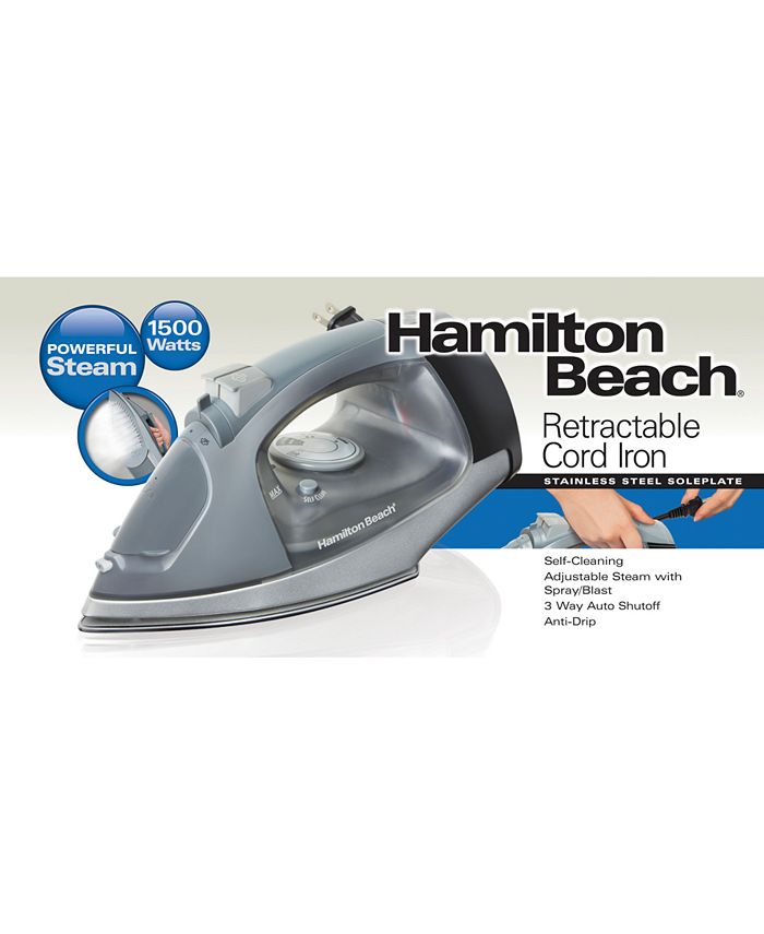 Hamilton Beach Retractable-Cord Iron - Macy's