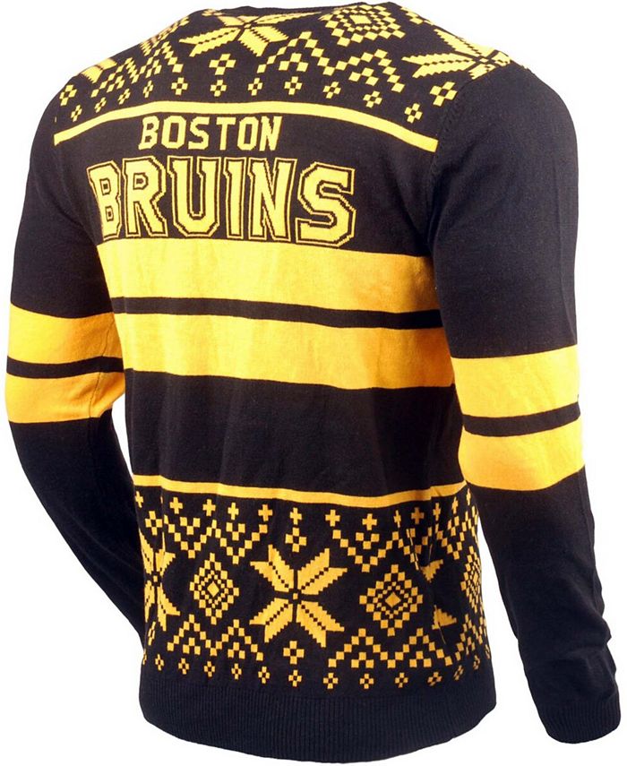 Fanatics Lids Men's Boston Bruins Two-Stripe Big Logo Light-Up Sweater ...