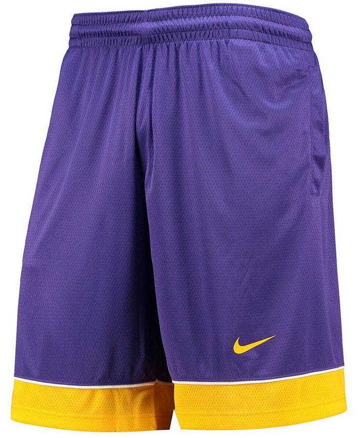 Nike Men's LSU Tigers Fast Break Shorts - Macy's
