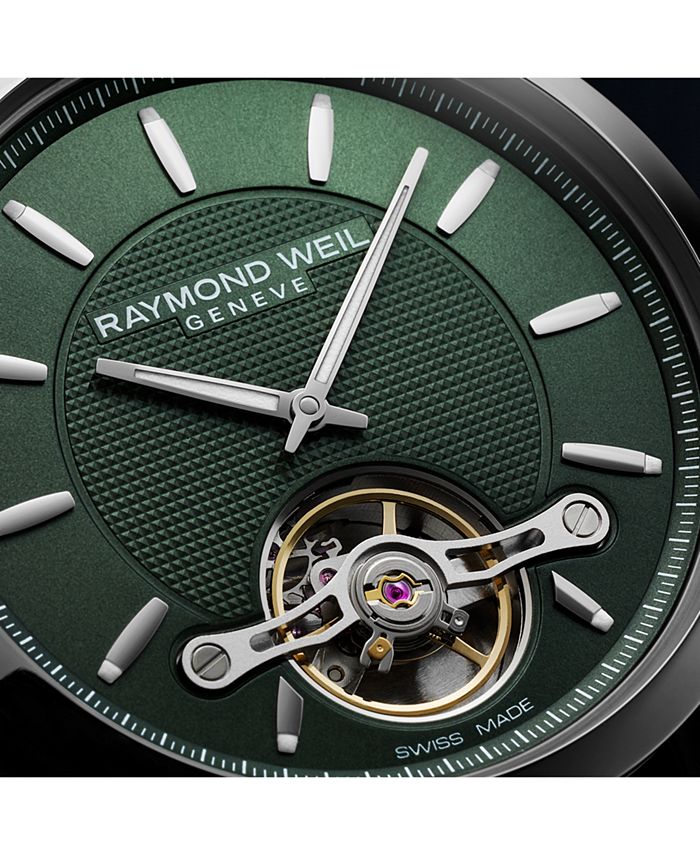 Raymond Weil Men's Swiss Automatic Freelancer Calibre RW1212 Green ...