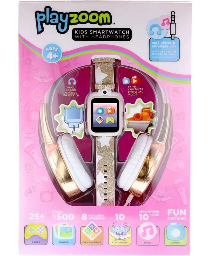 Playzoom 2 Kids Gold-Tone Silicone Strap Touch Screen Sports Digital ...