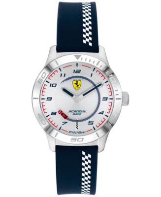 Ferrari Kids' Academy Blue Silicone Strap Watch 34mm - Macy's