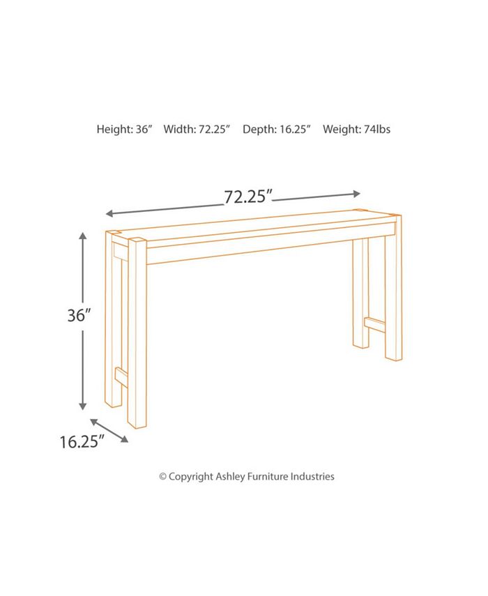 Signature Design By Ashley Torjin Casual Long Counter Table - Macy's