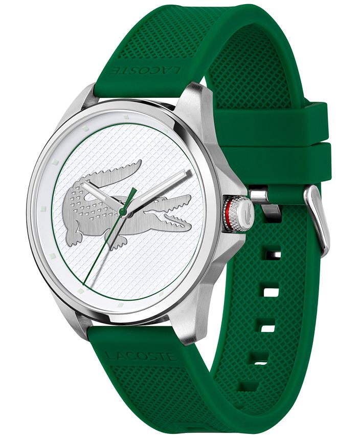 Lacoste Men's Le Croc Green Silicone Strap Watch 43mm - Macy's