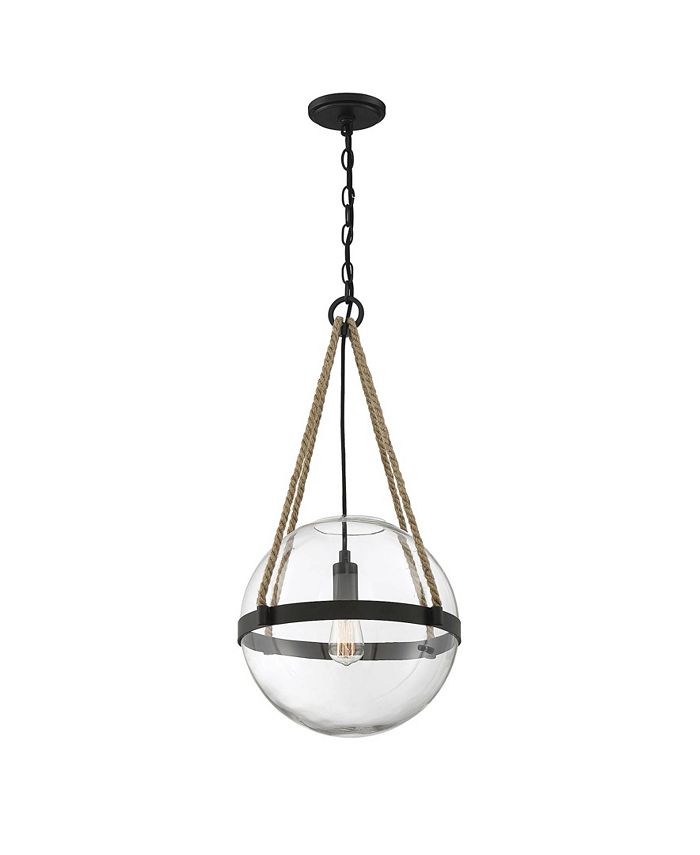 Meridian Lighting Shoreline 1-Light Large Pendant - Macy's