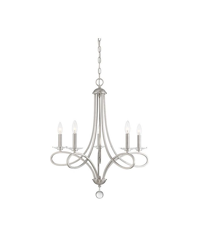 Meridian Lighting Crystal 5-Light Chandelier - Macy's