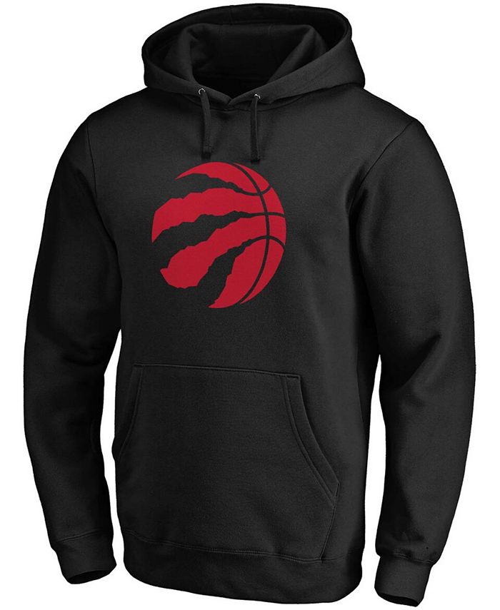 Fanatics Men's Black Toronto Raptors Primary Team Logo Pullover Hoodie ...