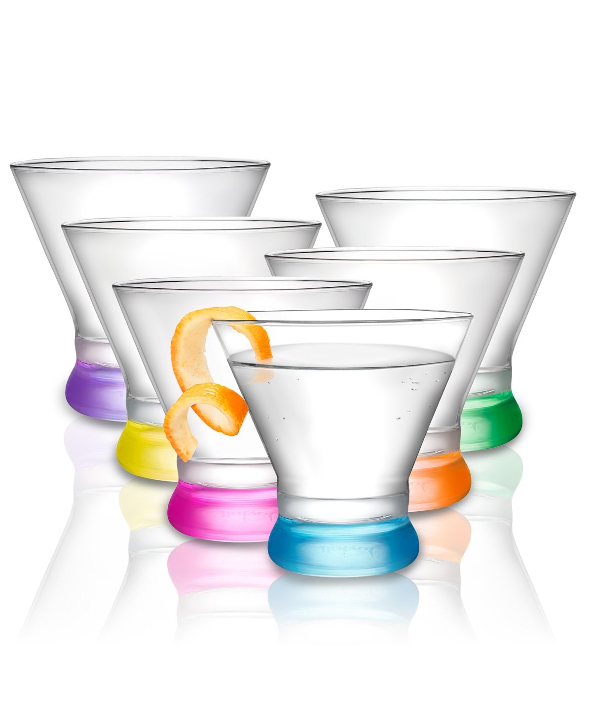 Click here for JoyJolt Hue Colored Stemless Martini Glasses  Set... prices