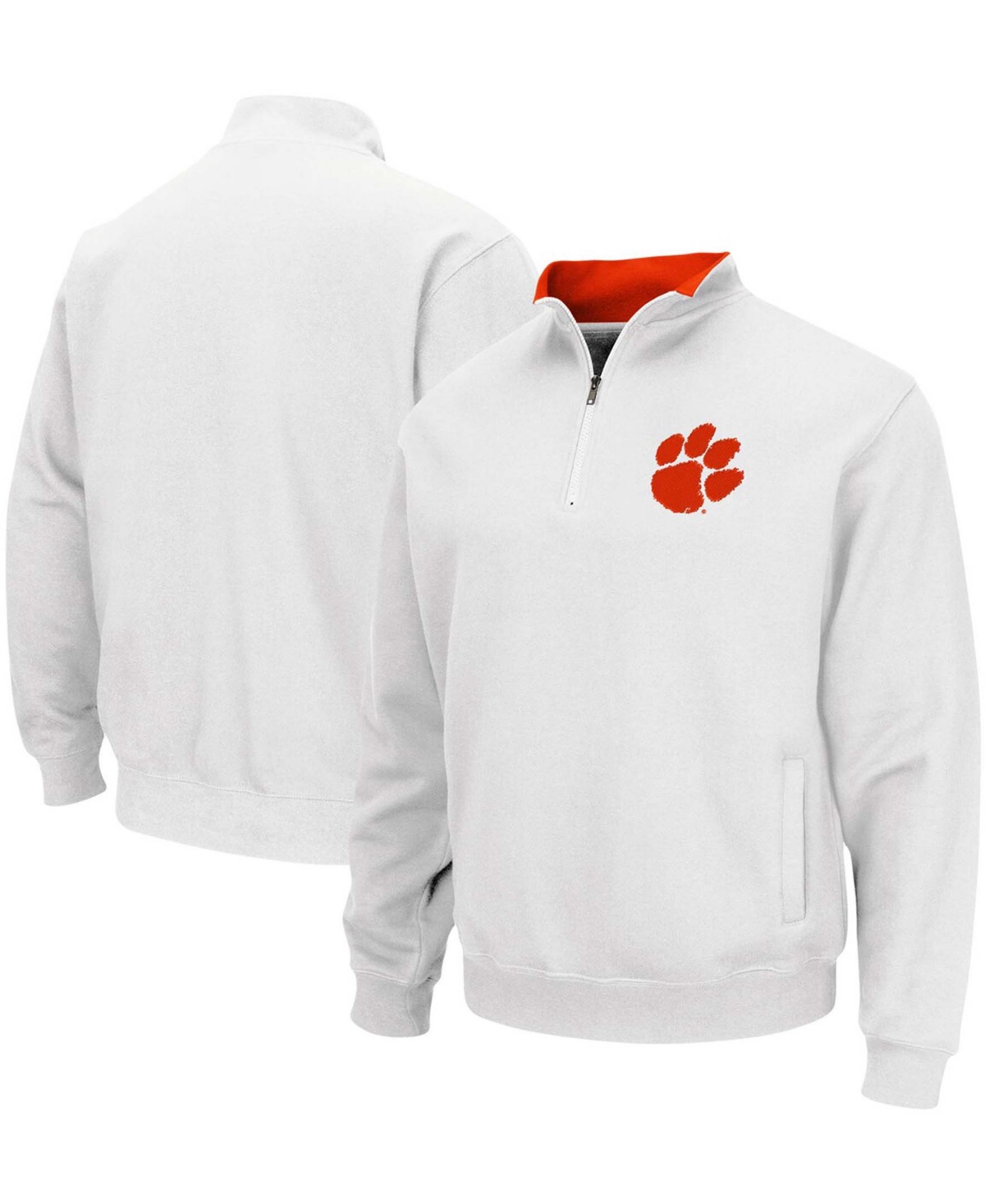 Click here for Mens White Clemson Tigers Tortugas Logo Quarter-Zi... prices
