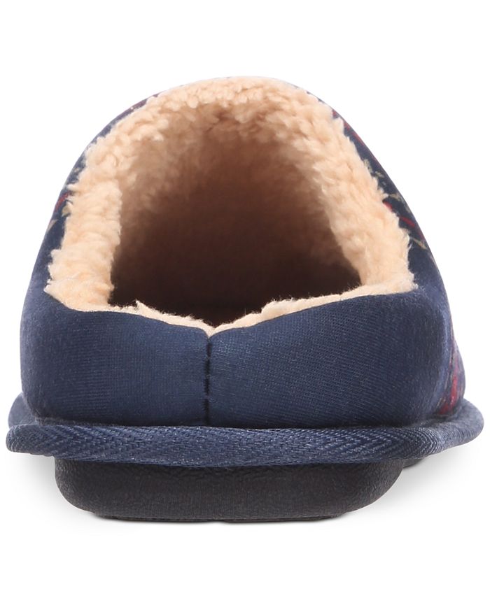 Club Room Men's Moose-Print Slippers, Created for Macy's - Macy's