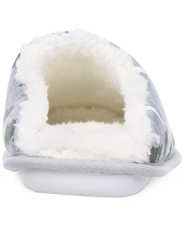 Club Room Men's Forest-Print Fleece-Lined Slippers, Created for Macy's ...