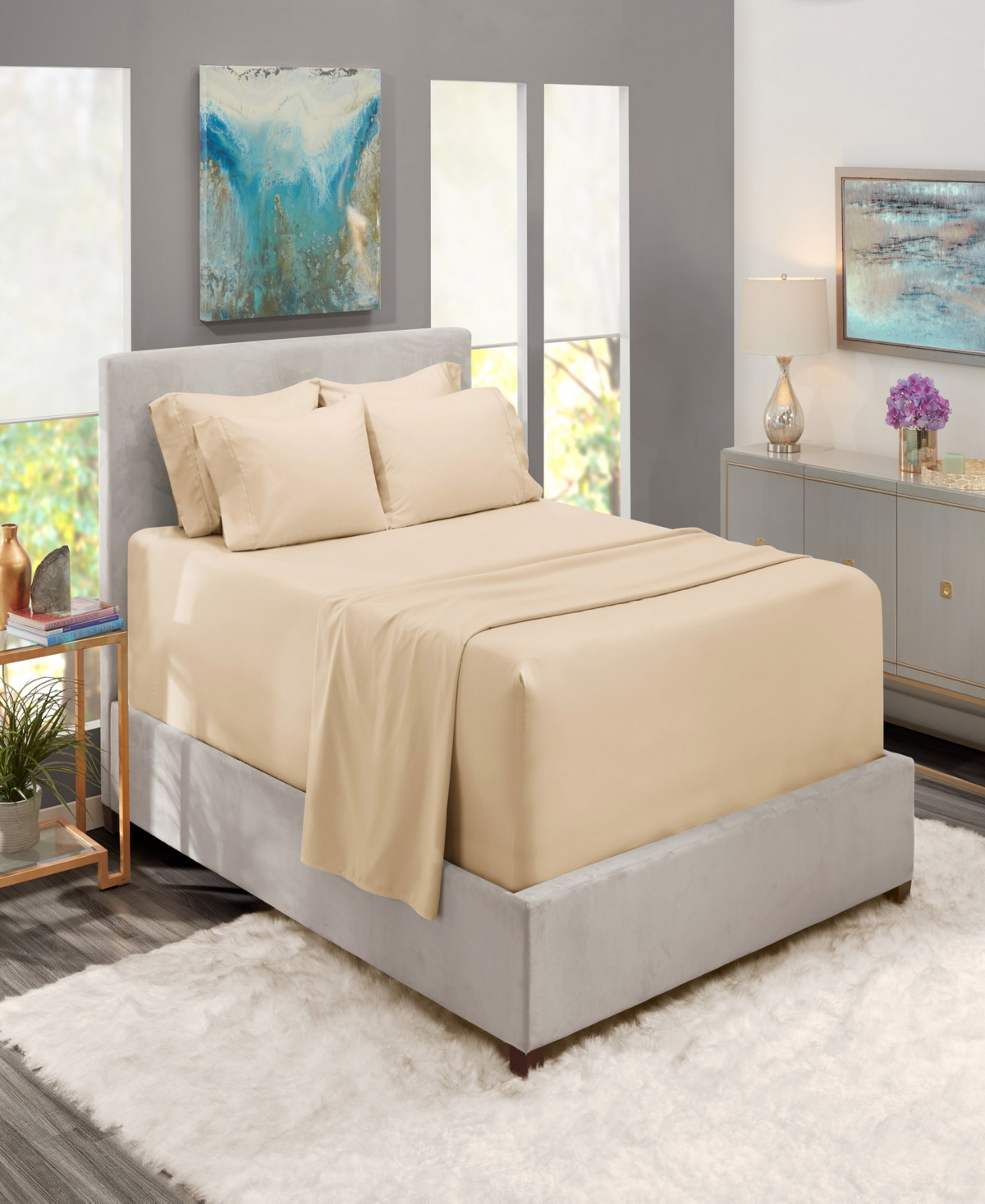 Click here for Nestl Extra Deep Pocket 6-Pc. Sheet Set  Queen - B... prices