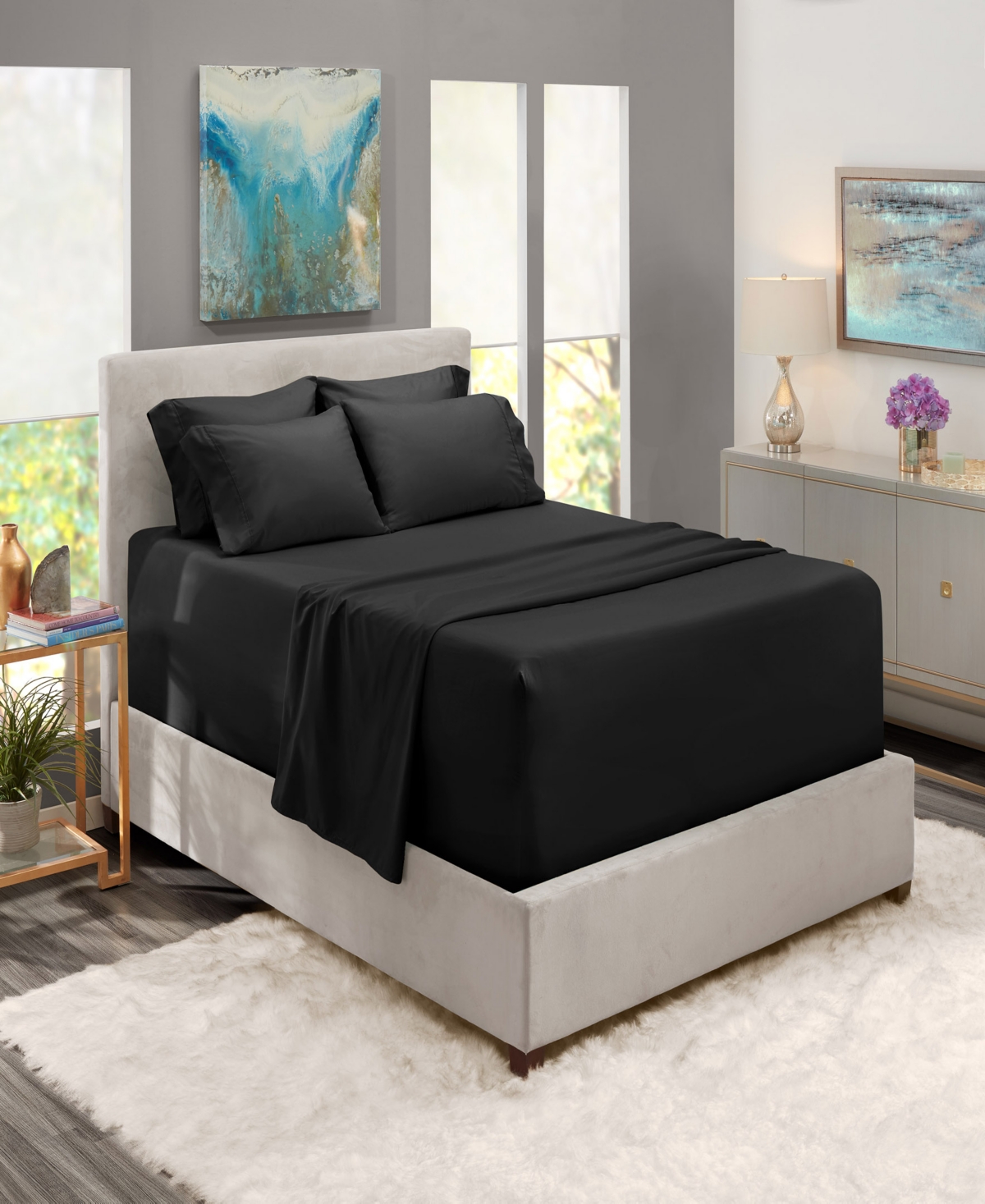 Click here for Nestl Extra Deep Pocket 6-Pc. Sheet Set  Queen - B... prices