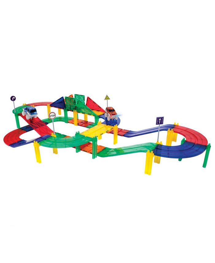 PicassoTiles Race Car Track Building Block Educational Toy Set, 52 ...