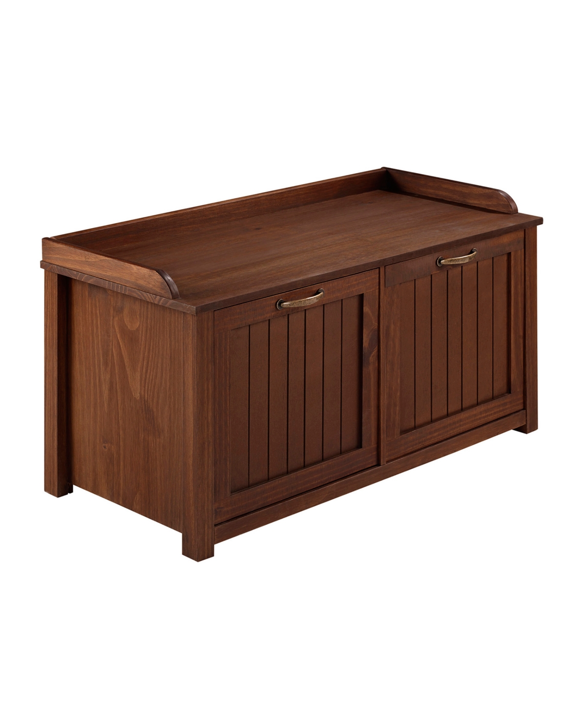 Walker Edison Modern Farmhouse Tray Top Grooved Drop Down Shoe Storage ...