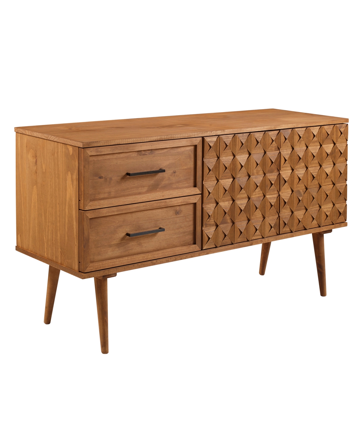 Click here for 58 Solid Wood 2-Drawer Prism Sideboard - Caramel prices