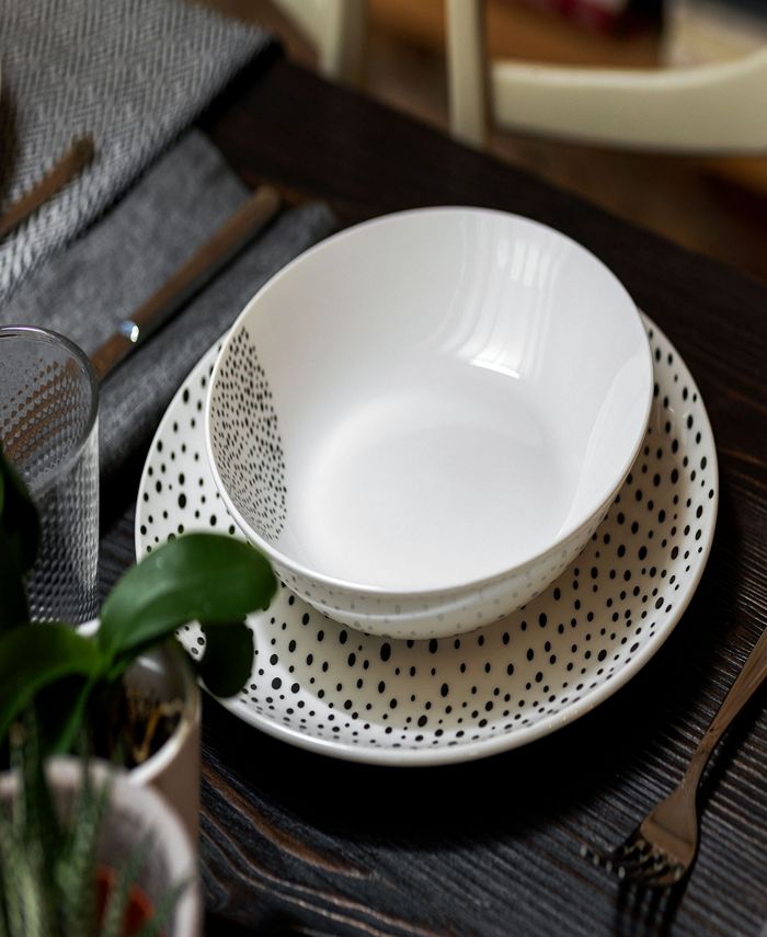 Tognana Metropol Graphic Tableware Set, 18 Piece - Macy's