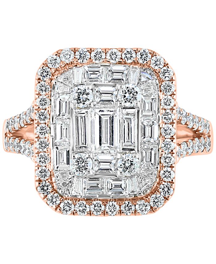 EFFY Collection EFFY® Diamond Cluster Statement Ring (2 ct. t.w.) in ...