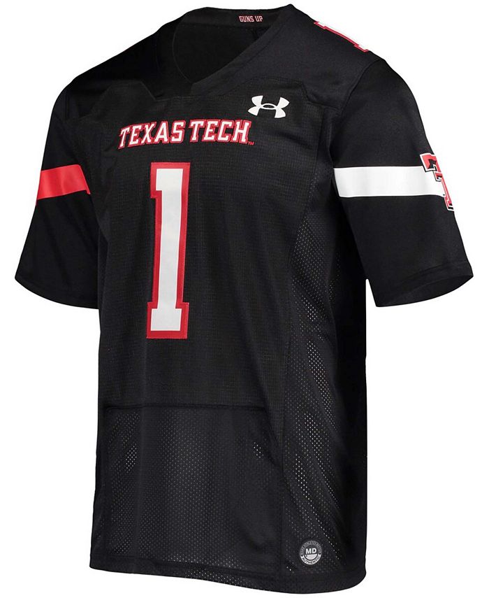 Under Armour Men's #1 Black Texas Tech Red Raiders Team Premier ...