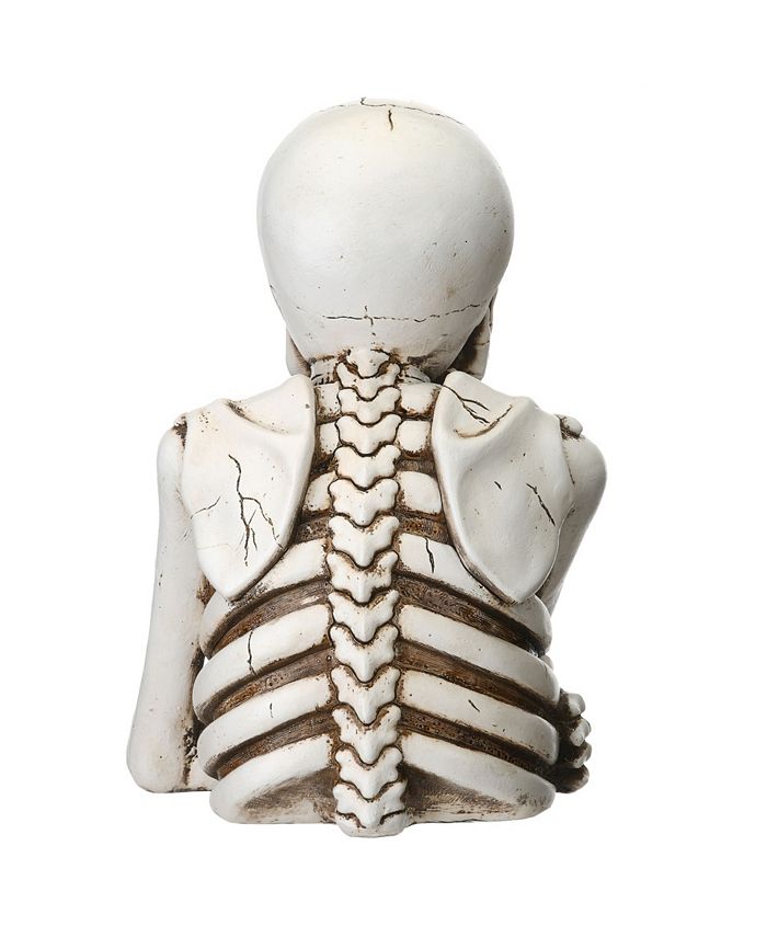 National Tree Company 11" Glowing Eyes Pondering Skeleton - Macy's