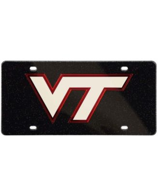 Virginia Tech Hokies Glitter Black License Plate - Macy's