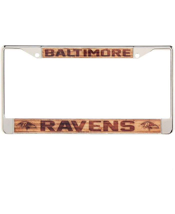 Stockdale Multi Baltimore Ravens Wood Design Acrylic License Plate ...