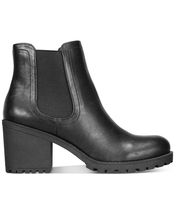 Sun + Stone Women's Morghan Lug Sole Block-Heel Booties, Created for ...