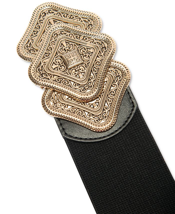 INC International Concepts Interlock Buckle Stretch Belt, Created for ...