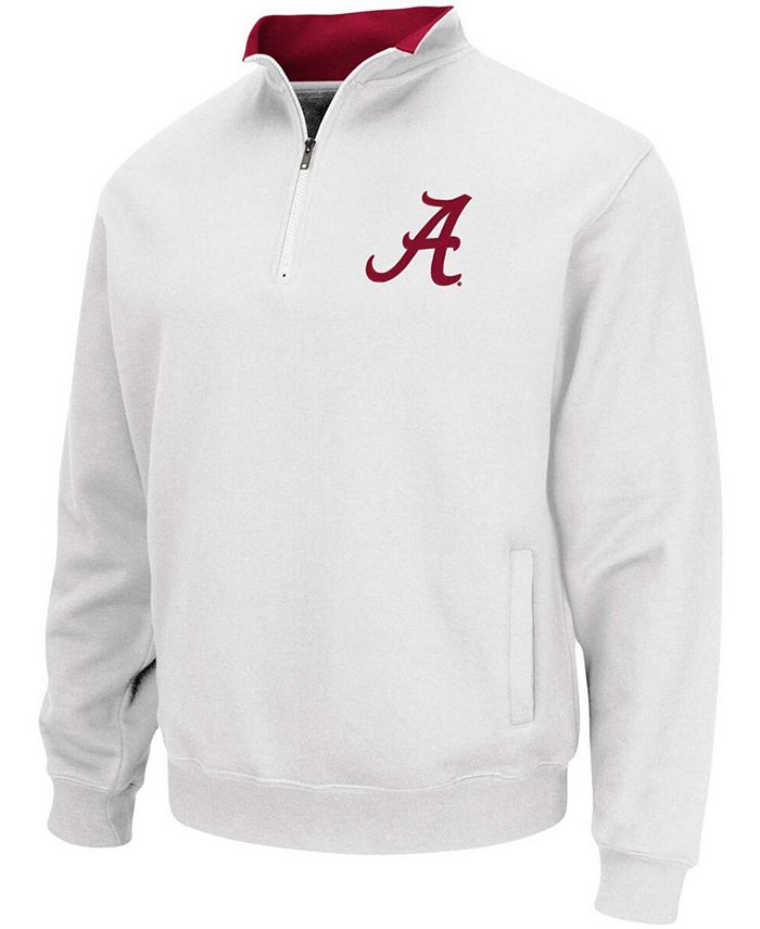 Colosseum Men's White Alabama Crimson Tide Tortugas Logo Quarter-Zip ...