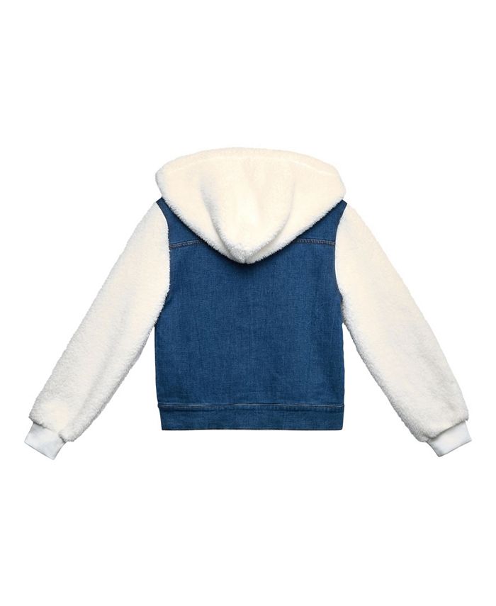 Beautees Big Girls Sherpa Denim Jacket - Macy's