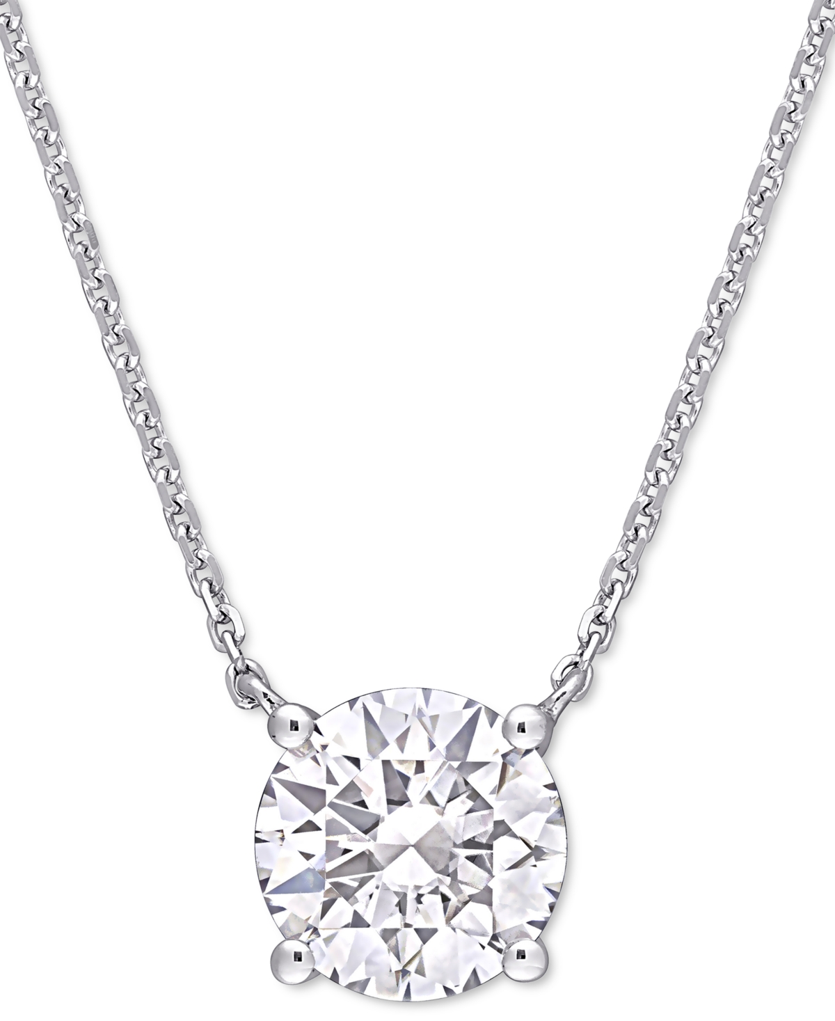 Click here for Lab-Grown Moissanite Solitaire 17 Pendant Necklace... prices