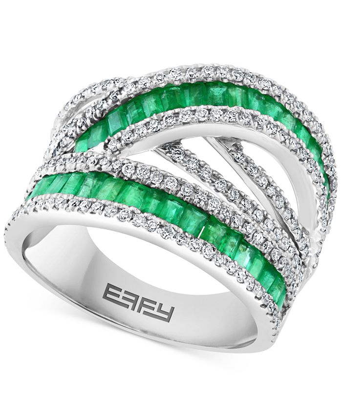 EFFY Collection EFFY® Emerald (1-7/8 ct. t.w.) & Diamond (5/8 ct. t.w ...